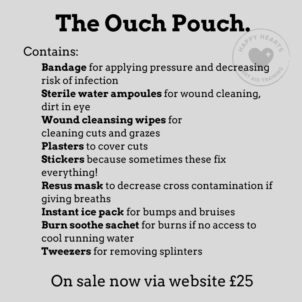 Ouch Pouch: the perfect first aid kit for parents - Happy Hearts First Aid